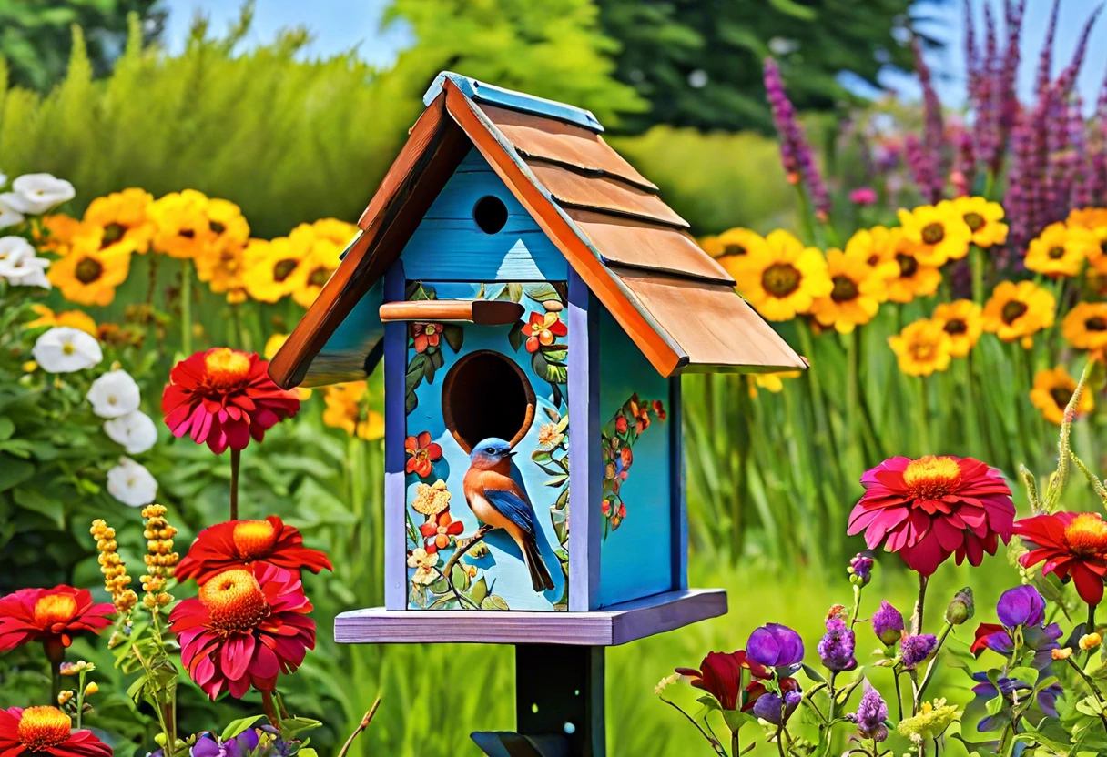 Can You Paint a Bluebird House? Make It Colorful!